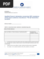 Guidance Template Qualified Persons Declaration Concerning Good ...