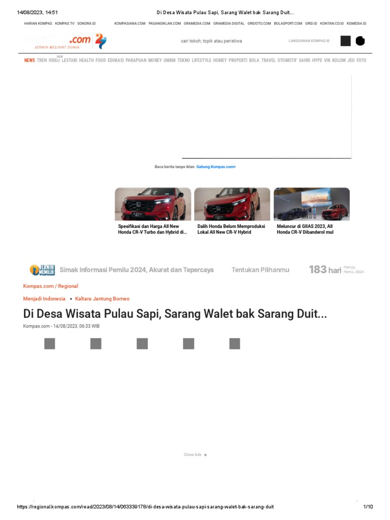 Di Desa Wisata Pulau Sapi, Sarang Walet Bak Sarang Duit.. | PDF