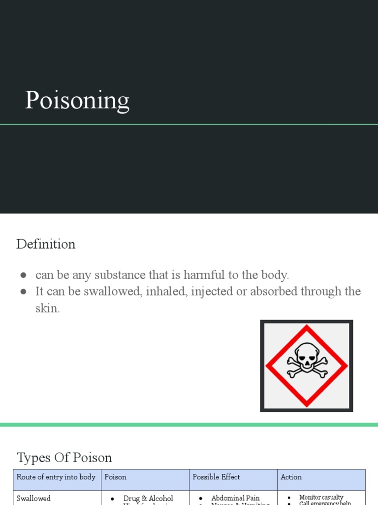 Poisoning | PDF