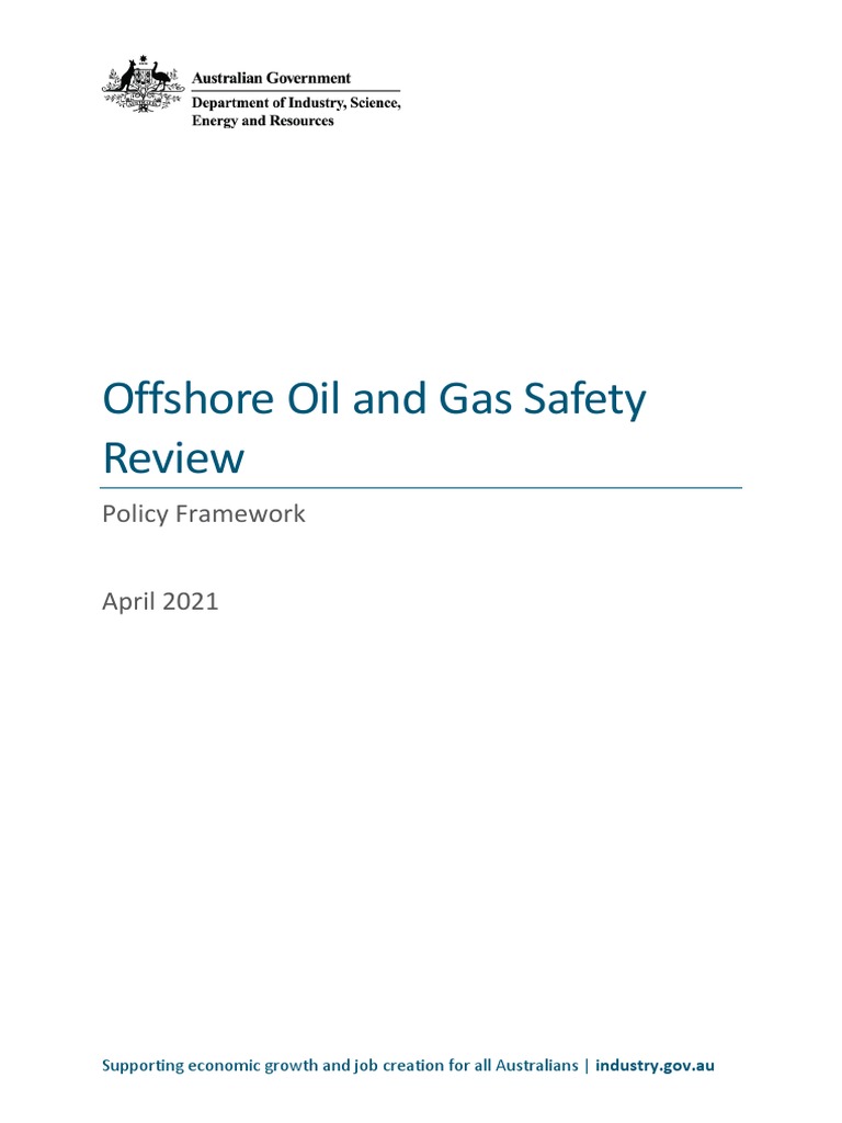 Offshore Oil and Gas Safety Review: Policy Framework | PDF ...