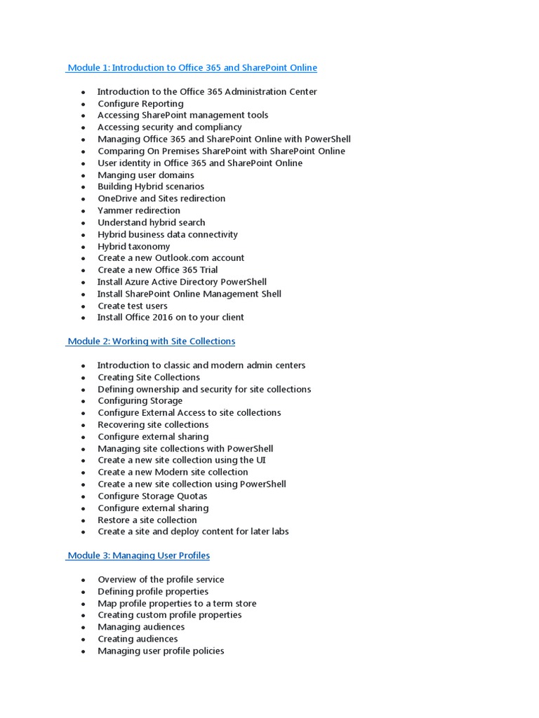 Office 365 & SharePoint Online Guide | PDF | Computers