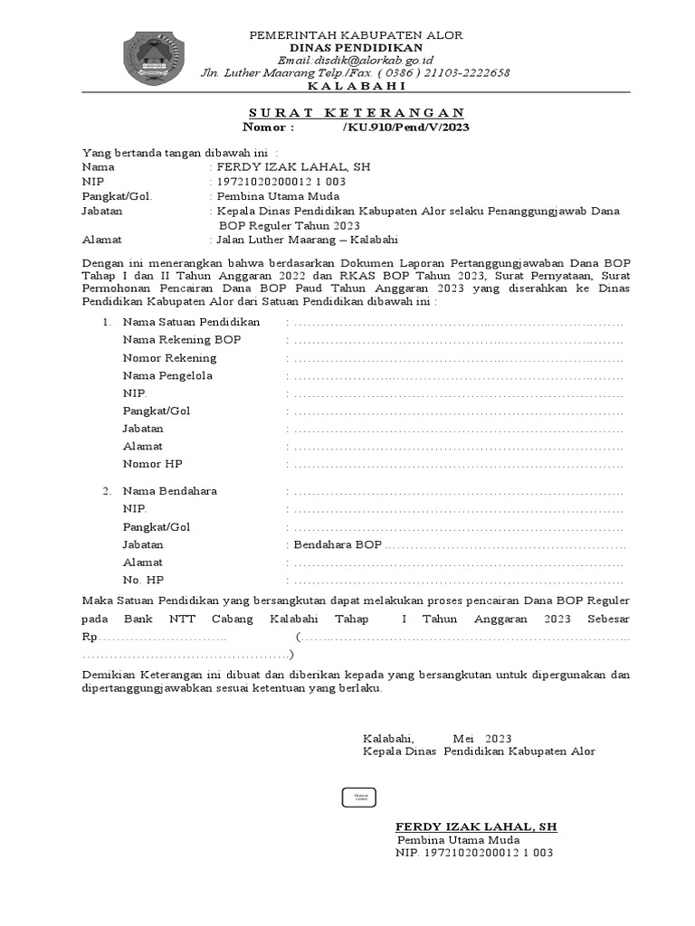 Persyaratan Pencairan Bop Paud 2023 Terbaru-1-1 | PDF