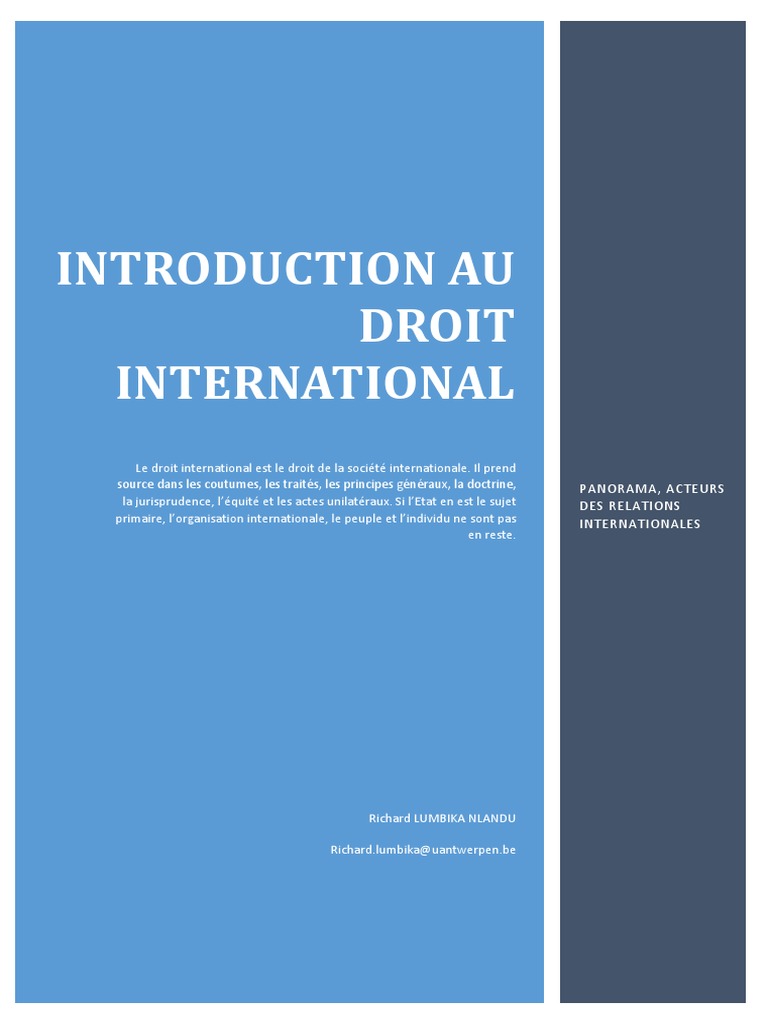 DROIT INTERNATIONAL public | PDF