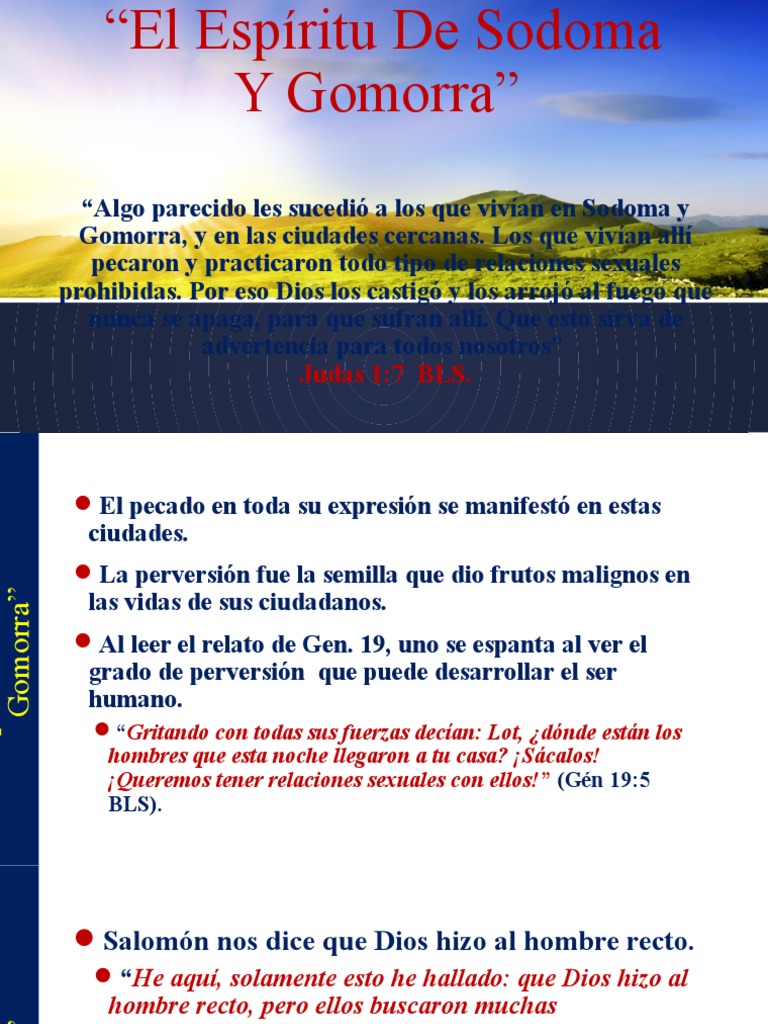 El Espiritu de Sodoma Y Gomorra | PDF