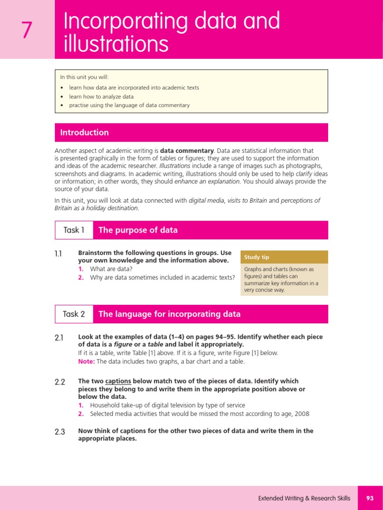 Incorporating Data and Illustrations | PDF