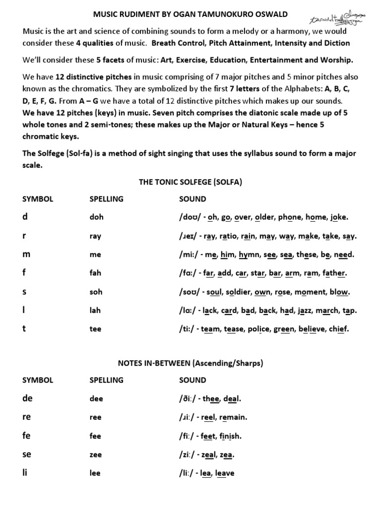 5th Tone in Tonic Solfege Scale | PDF | Language Arts & Discipline