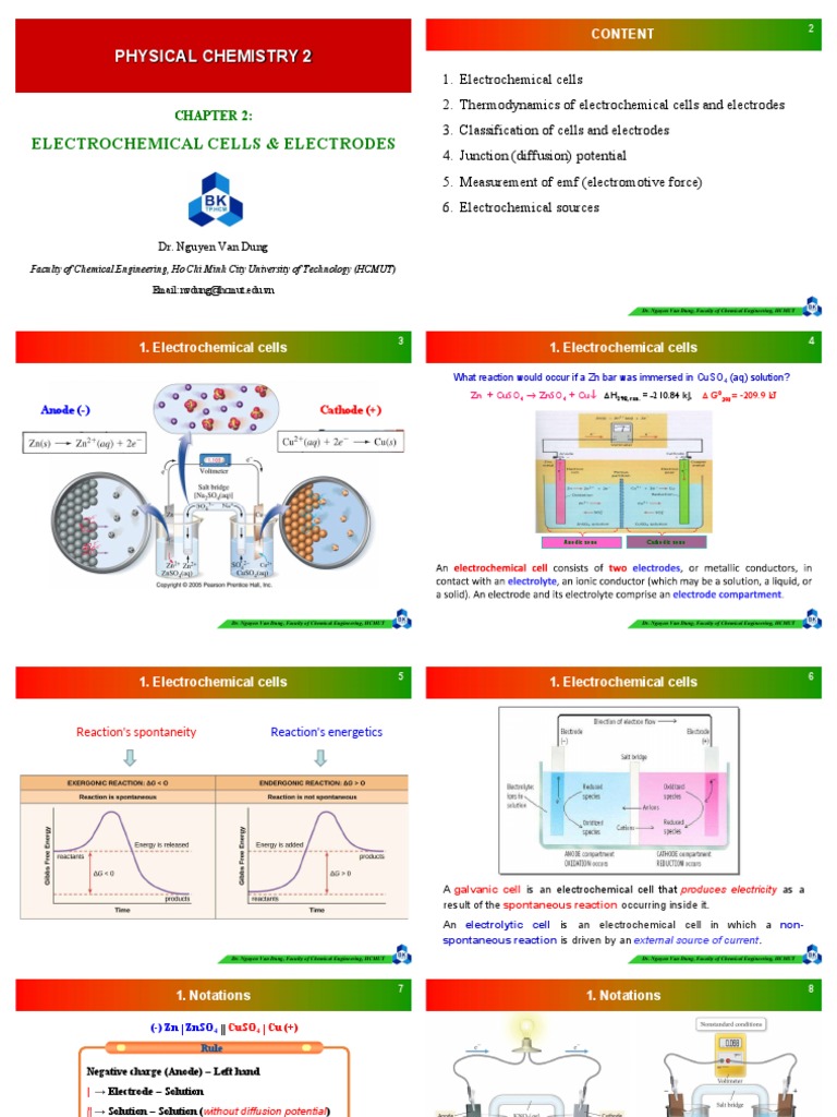 Chapter 2 Electrochemical Cells Electrodes | PDF