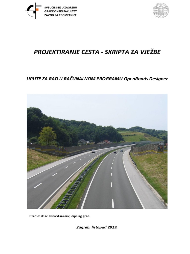 Projektiranje Cesta Vježbe Skripta 2019 | PDF