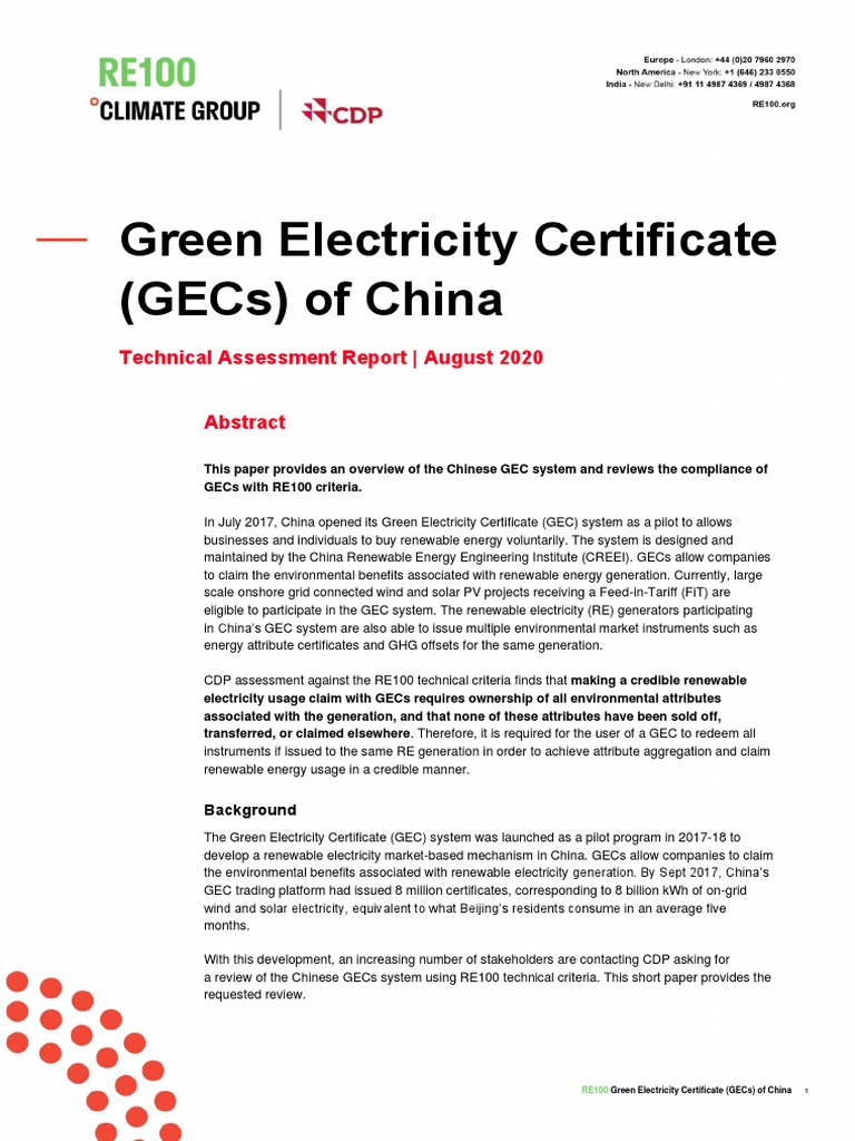 Chinese GEC Paper - RE100 - 2020 FINAL | PDF