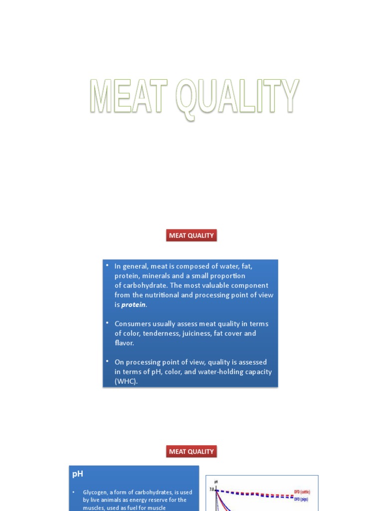 Introduction To Meat Quality | PDF