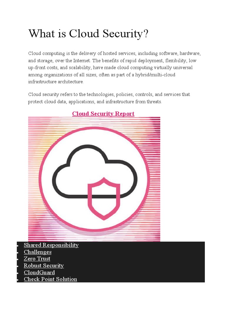 What Is Cloud Security | Download Free PDF | Cloud Computing | Computer Security