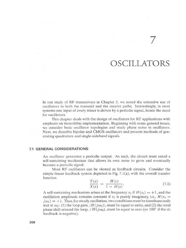 Chapter 7 Oscillators | PDF