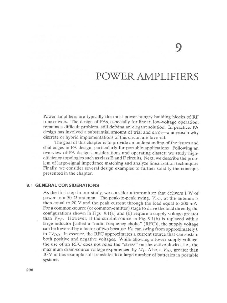 Chapter 9 - Power Amplifiers | PDF