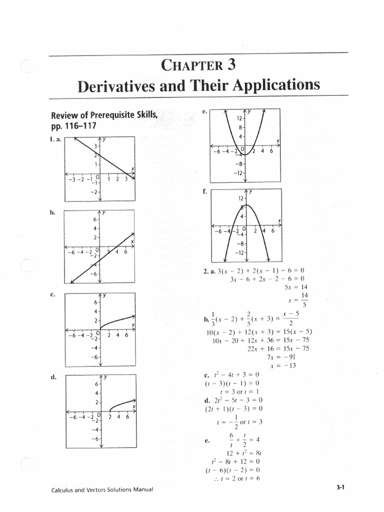 MCV4U Chapter 3 Solutions | PDF