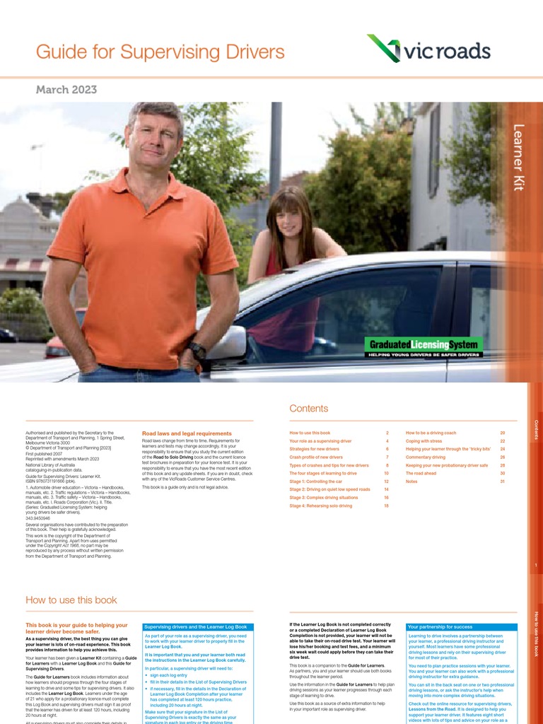 Learner Kit Guide For Supervising Drivers English | PDF