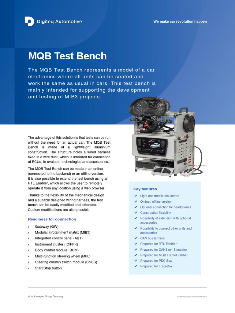 MQB_Test_Bench_Product_Sheet_EN | PDF