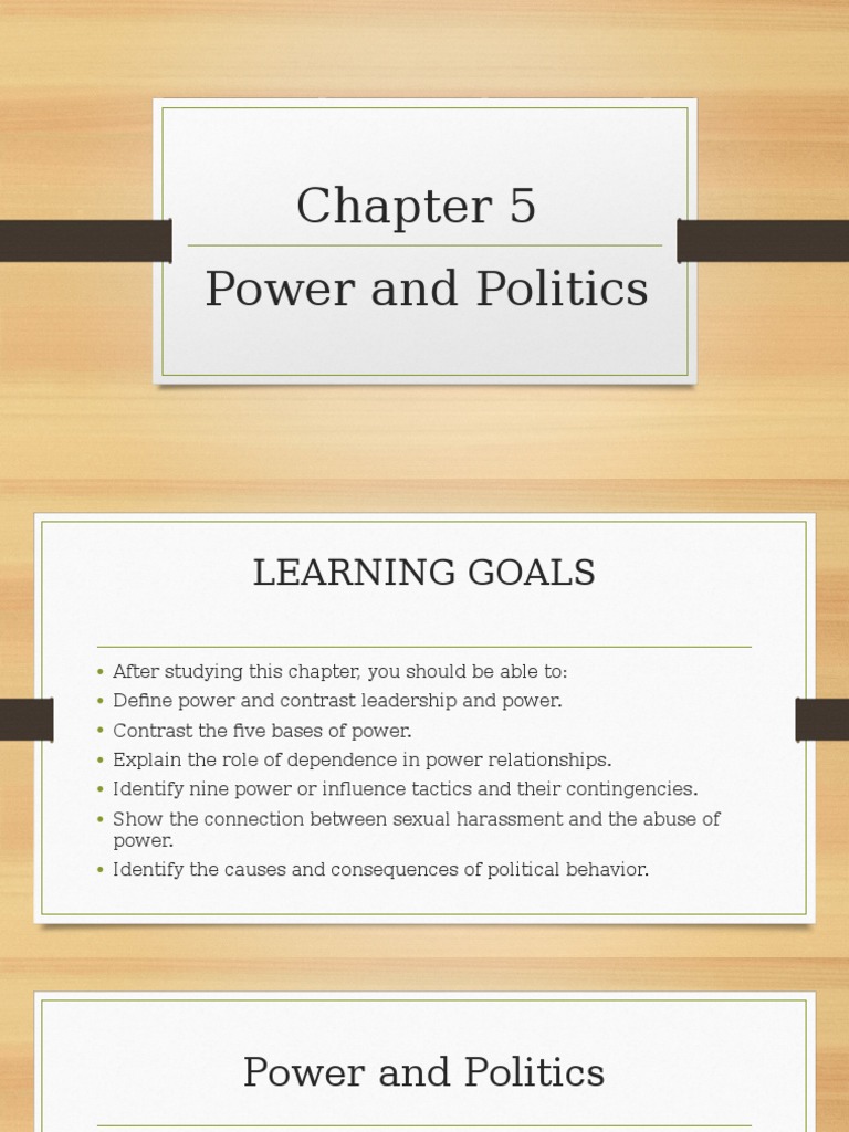 Chapter 5 Power and Politics | PDF | Power (Social And Political ...