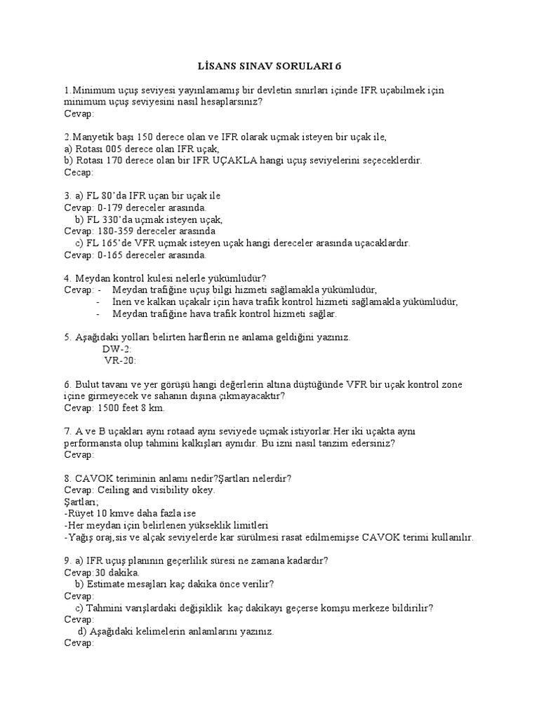 LİSANS_SINAV_SORULARI_6 | PDF