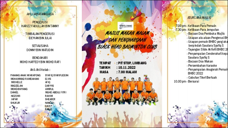 Buku Program Makan Malam BHBC | PDF