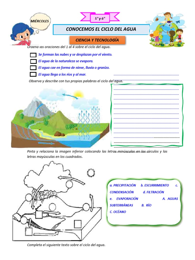 Ciclo Del Agua Ficha | PDF