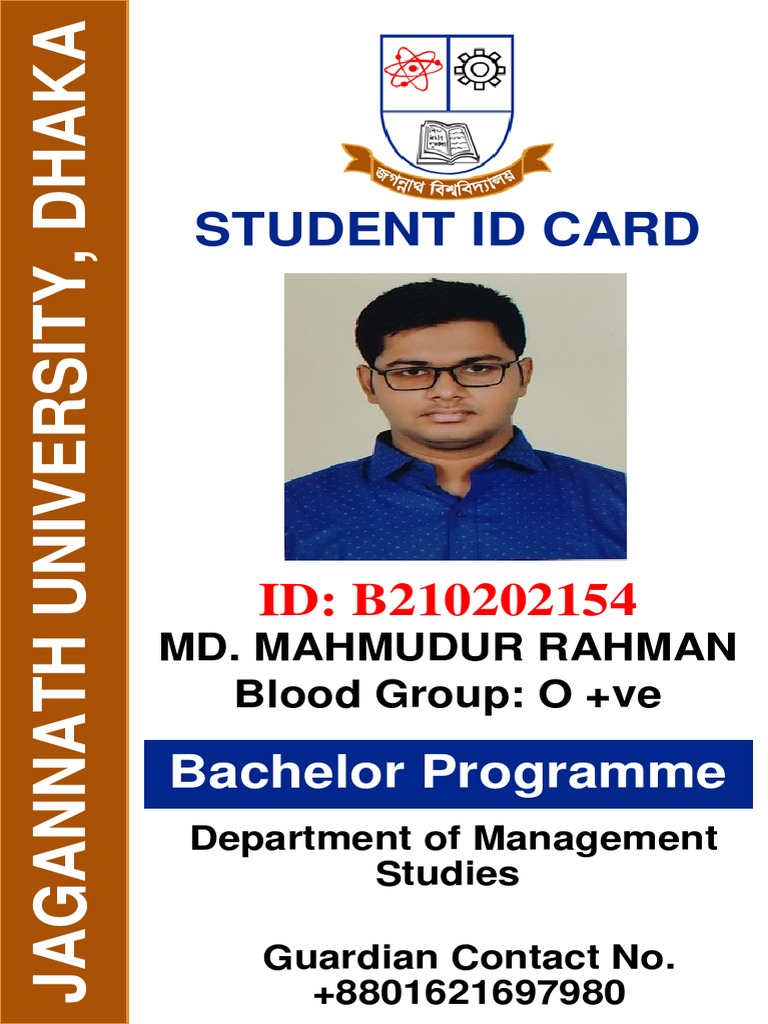 Student Id Card: Bachelor Programme | PDF