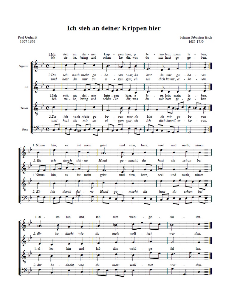 Ich Steh An Deiner Krippen Hier | PDF