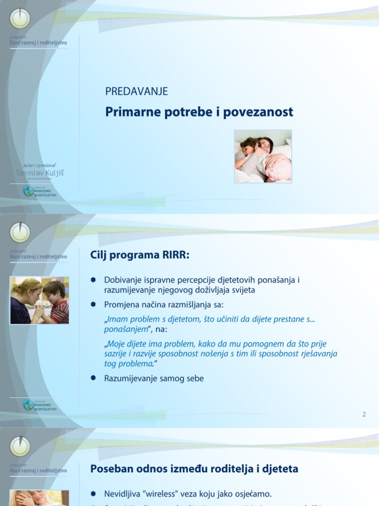 Predavanje - Povezanost I Primarne Potrebe | PDF