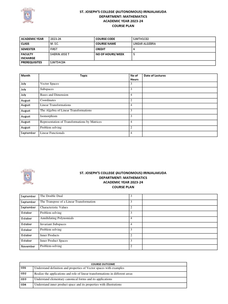 Sjmth1c02 - Linear Algebra | PDF Sjmth1c02 - Linear Algebra | PDF