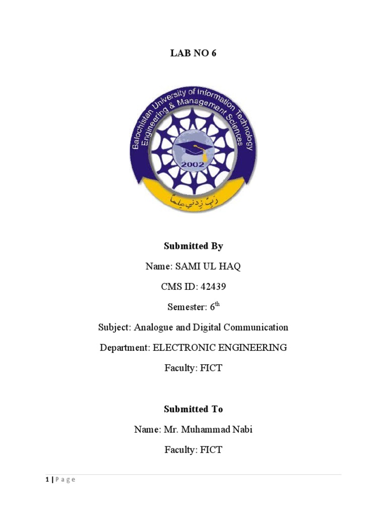 Sami Adc Lab 6 | PDF Sami Adc Lab 6 | PDF