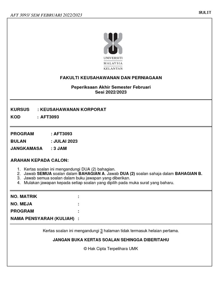 Final Set Aft 3093 Set A | PDF