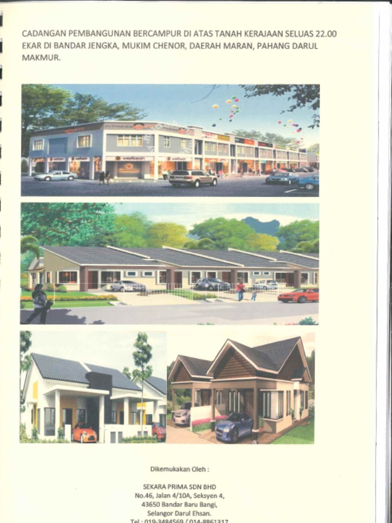Proposal Rumah Prima Jengka Mukim Maran | PDF