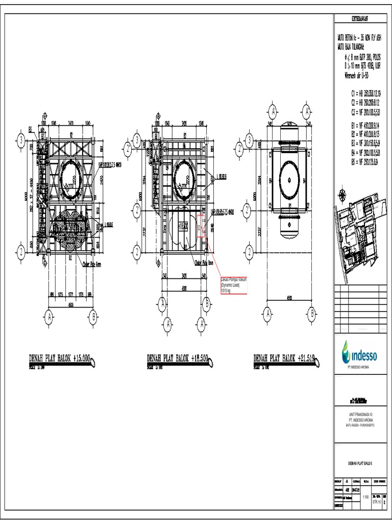 Cek Struktur EL 18.5 Meter | PDF