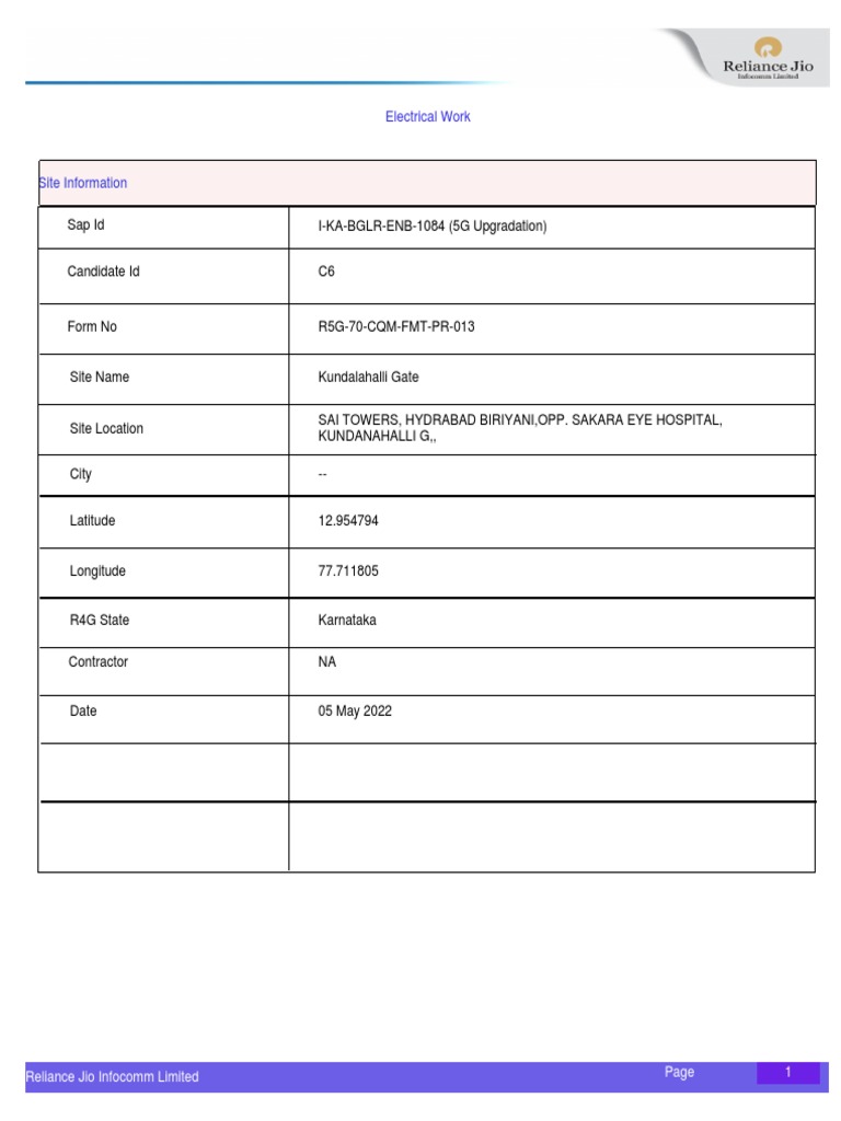 Inspection Report - Electrical Work | PDF | Electrical Engineering ...