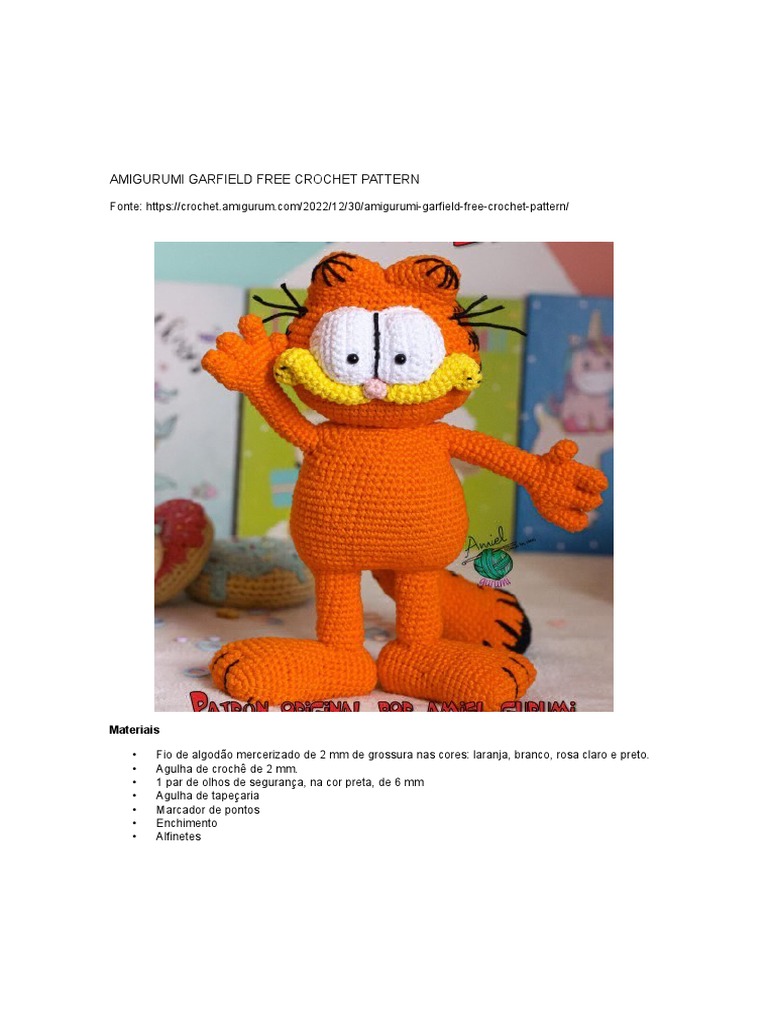 Garfield Amigurumi | PDF | Teaching Methods & Materials