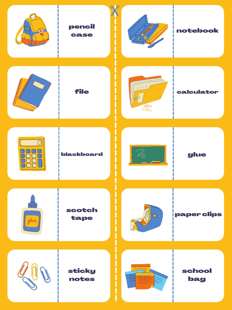 Fun School Supplies Game | PDF | Home & Garden