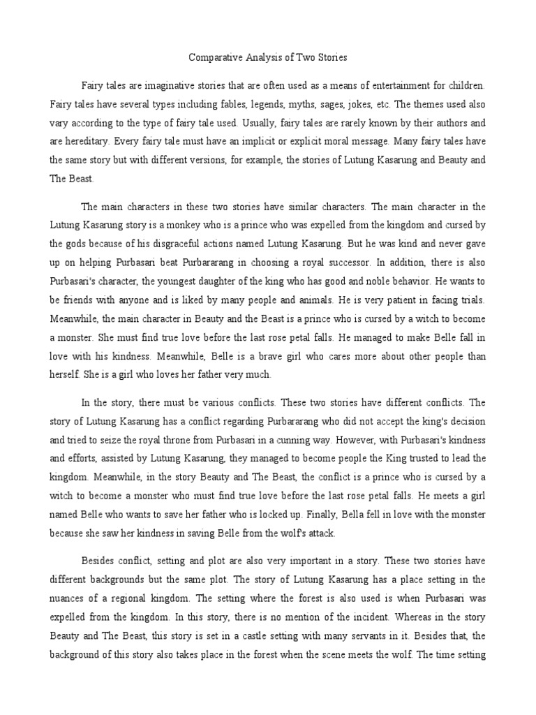 Comparative Analysis of Two Stories | PDF | Fairy Tales | Fairies