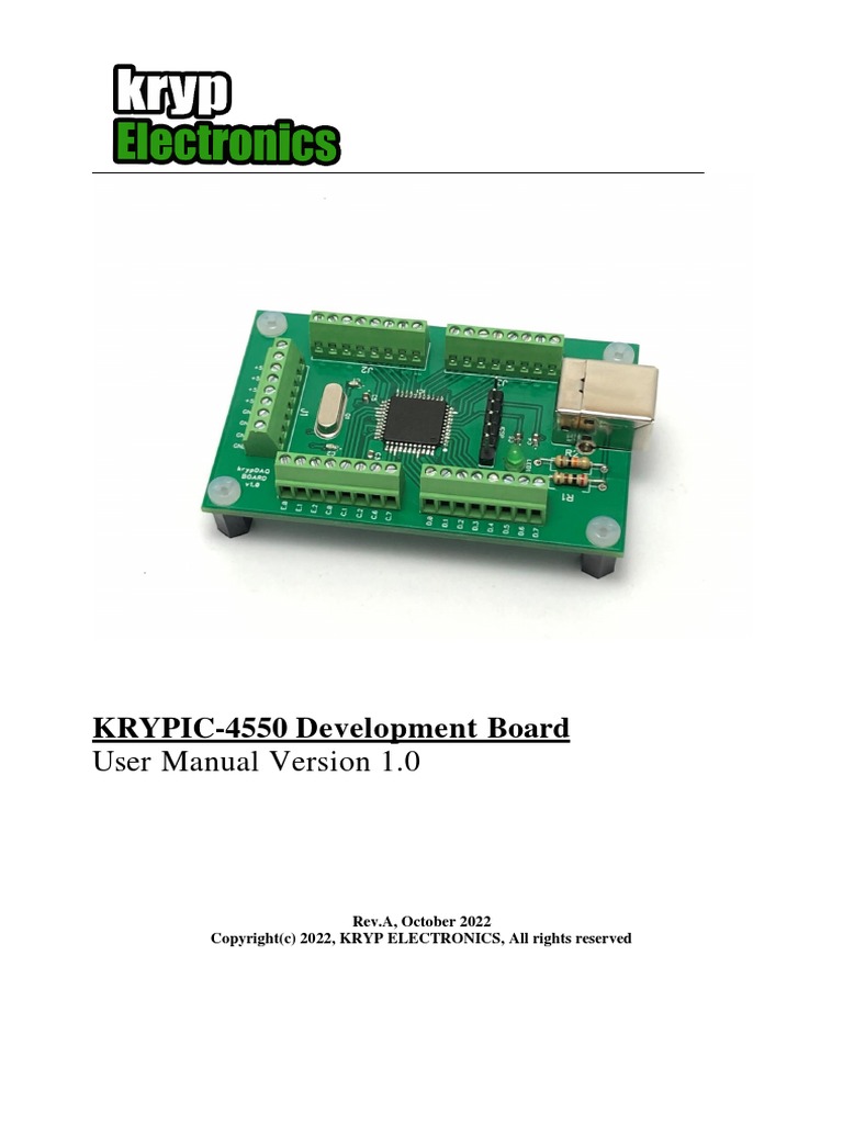 KRYPIC-4550 Development Board - User Manual V1.0 | PDF