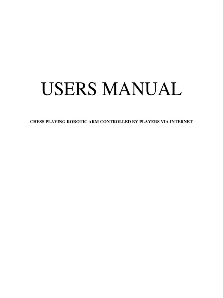 Users Manual | PDF Users Manual | PDF