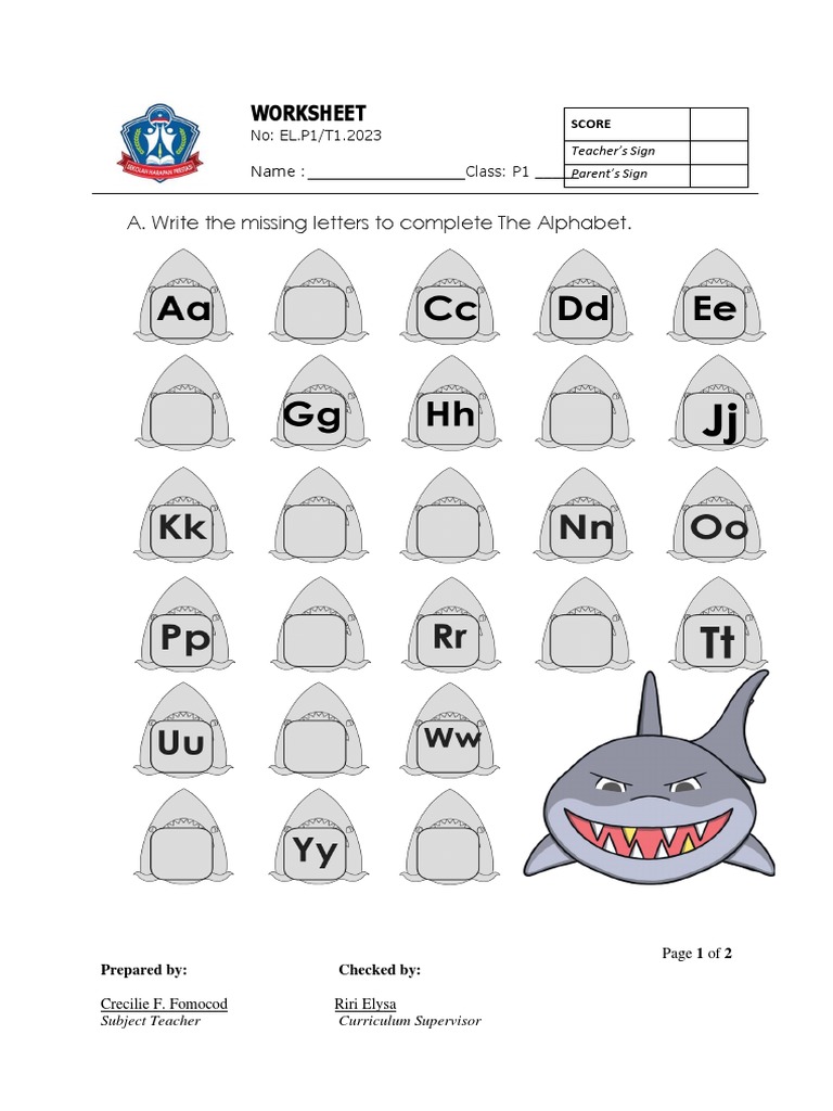 English 1 t1_worksheet 1 | PDF