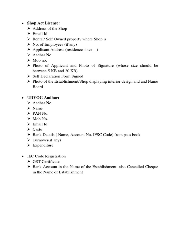 Documents Requirement PDF