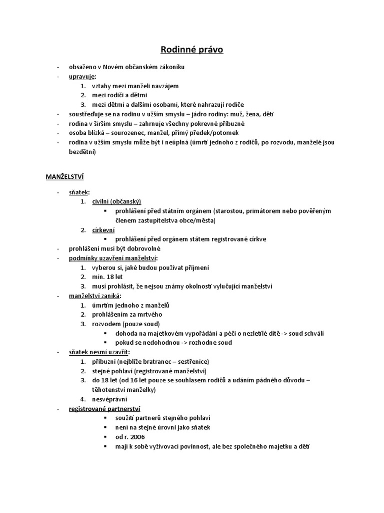 Rodinne Pravo | PDF