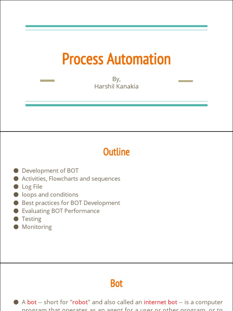 Chapter 3 Developing BOTs Using RPA | PDF | Internet Bot | Automation