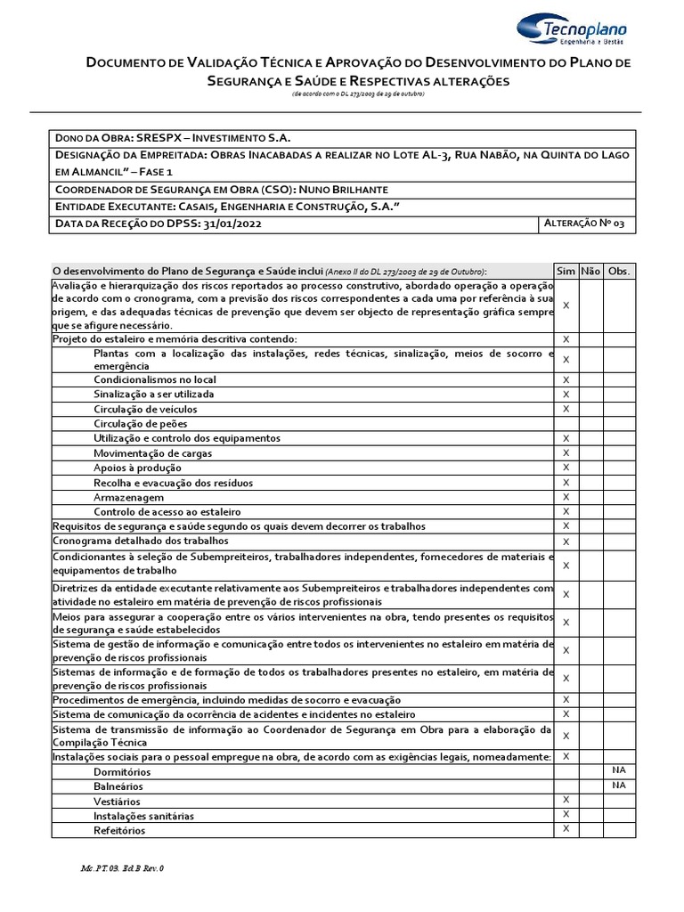 Checklist Pss Validação | PDF