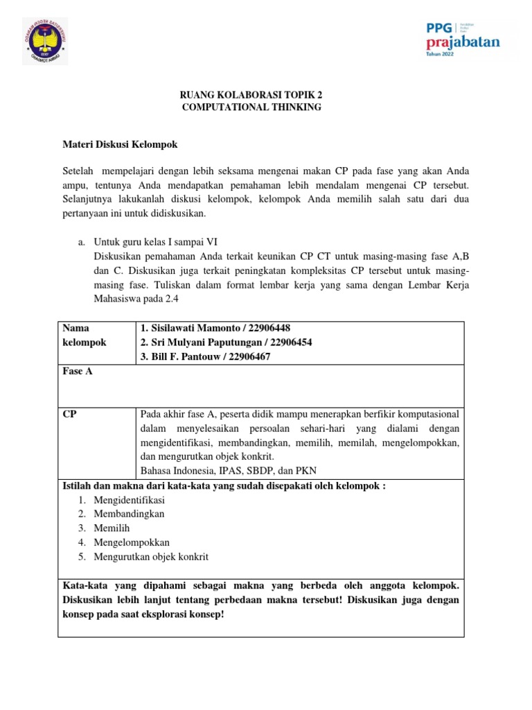 Ruang Kolaborasi Topik 2 CT | PDF