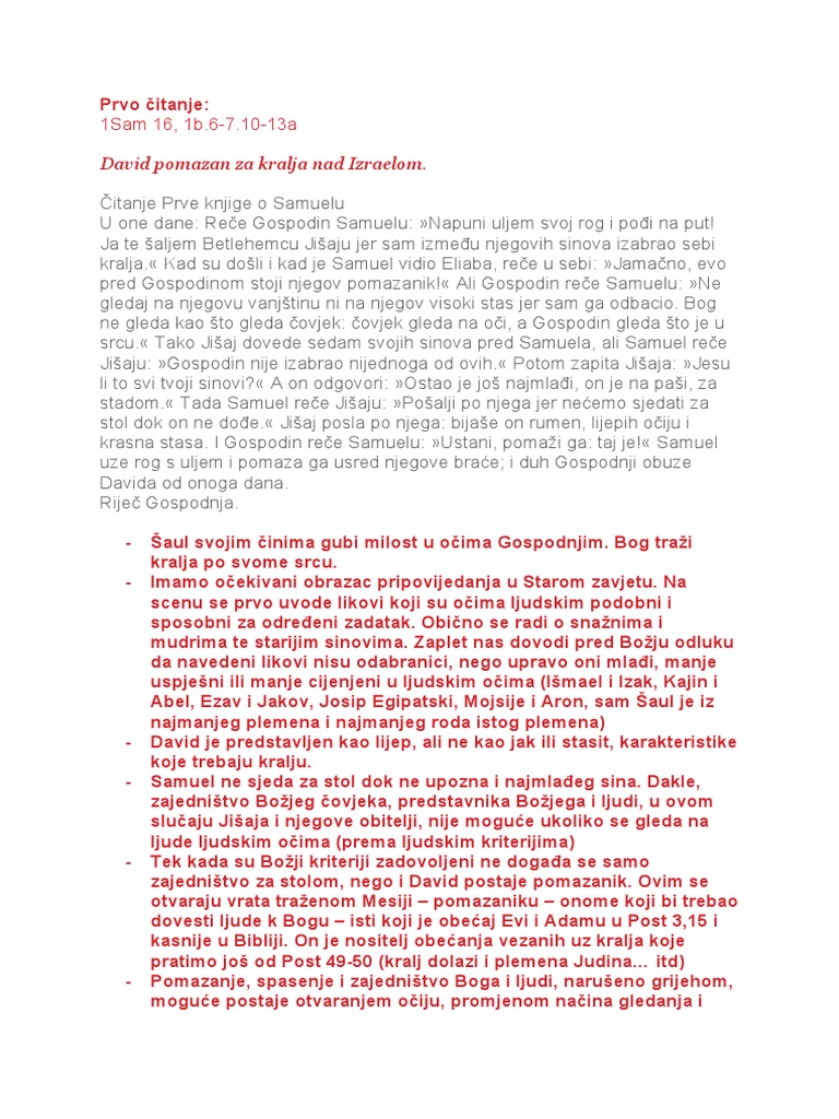 Prvo čitanje | PDF