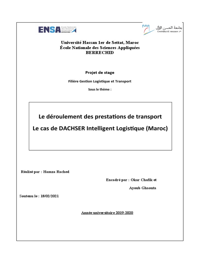 Projet de stage d'initiation | PDF