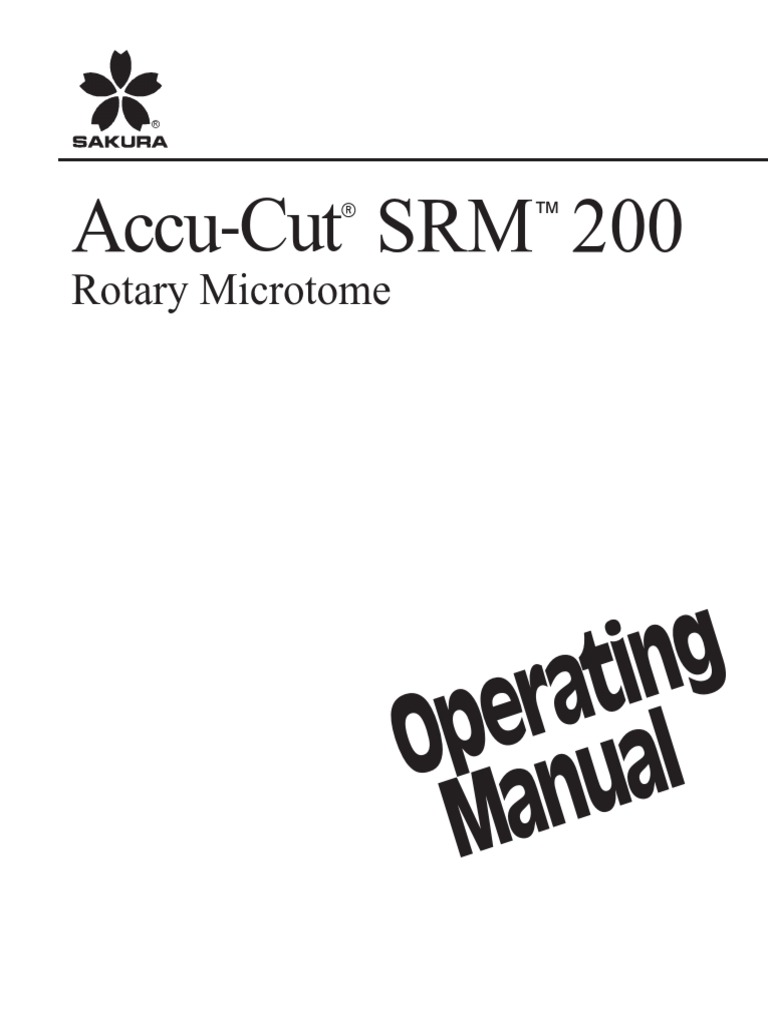 Sakura Operating Manual SRM200 2010 v-2 English | PDF
