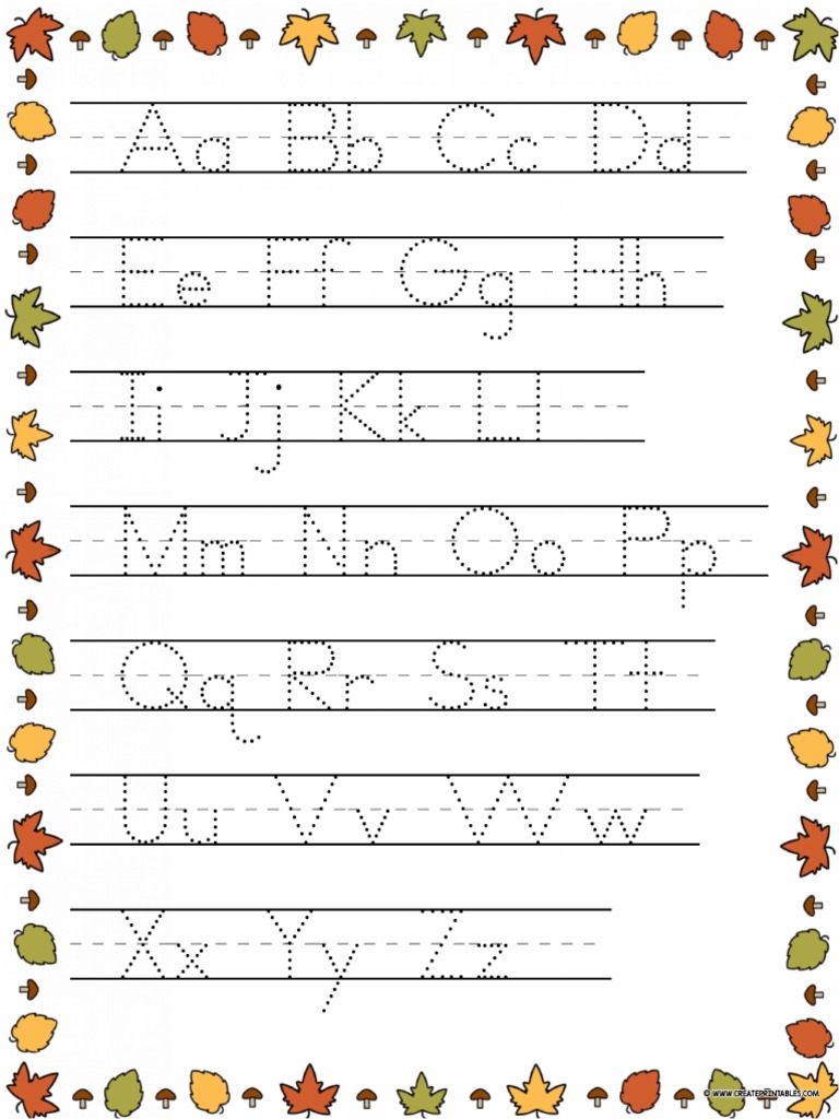 Seasonal Letter Tracing Worksheets-61D6-29B6-4A80 | PDF