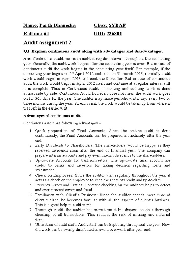 Auditing Pdf Audit Financial Audit