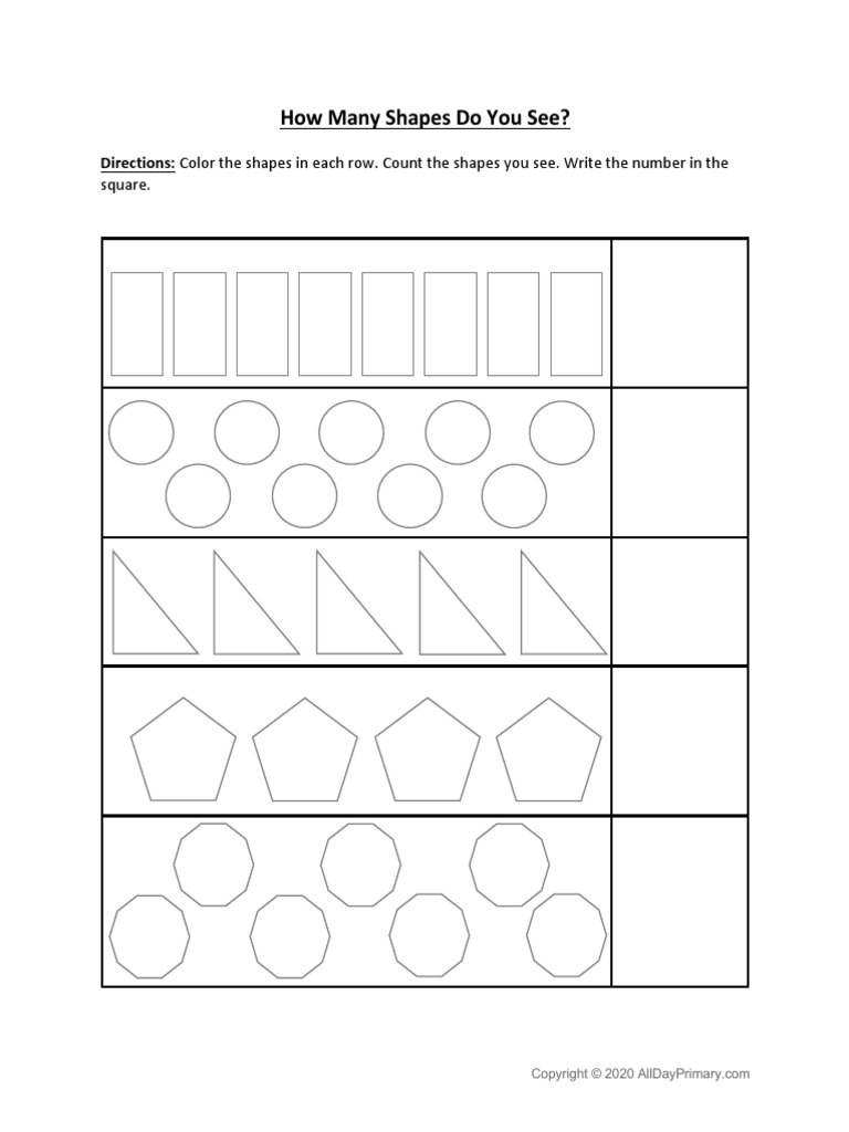 How Many Shapes Do You See | PDF